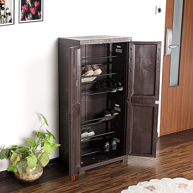 Best Deals on Cello Novelty Big Plastic Shoe Rack with Lock(Brown) in ...