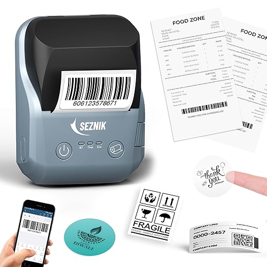 Best Deal on SEZNIK DEV Bluetooth Thermal Label + Receipt Printer for ...