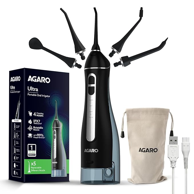 Best Deal on AGARO Ultra Dental Flosser for teeth, 5 Nozzles - Save Big ...
